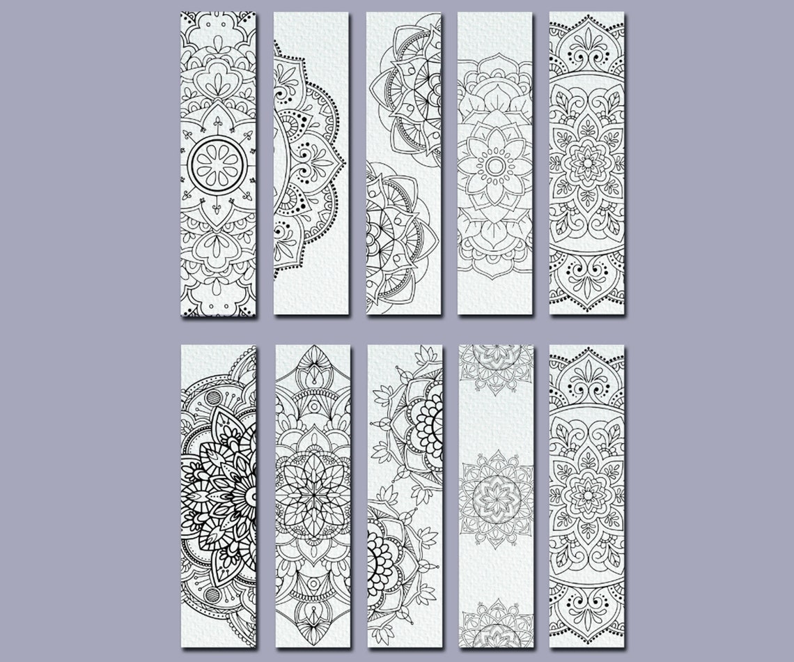 Printable Bookmarks Template Printable Bookmarks Set - Etsy