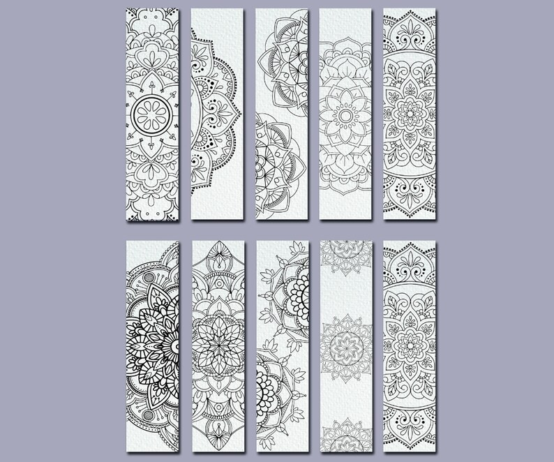 Printable Bookmarks Template Printable Bookmarks Set - Etsy
