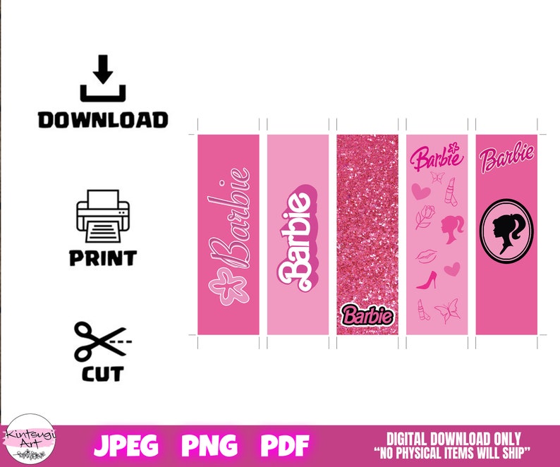 Printable Bookmarks Template, Printable Bookmarks Set, Bookmarks ...