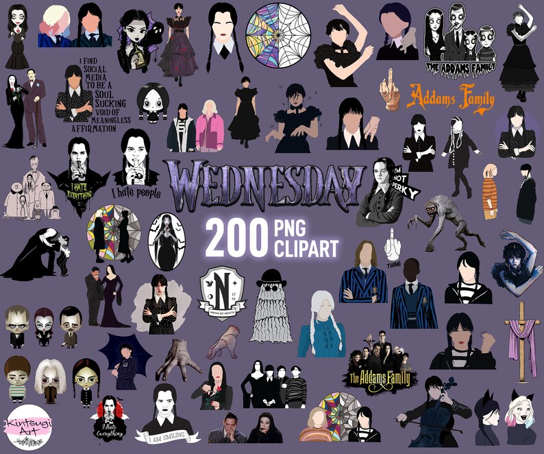 Wednesday, PNG, Wednesday Clipart, Instant Download, Printable, Images ...