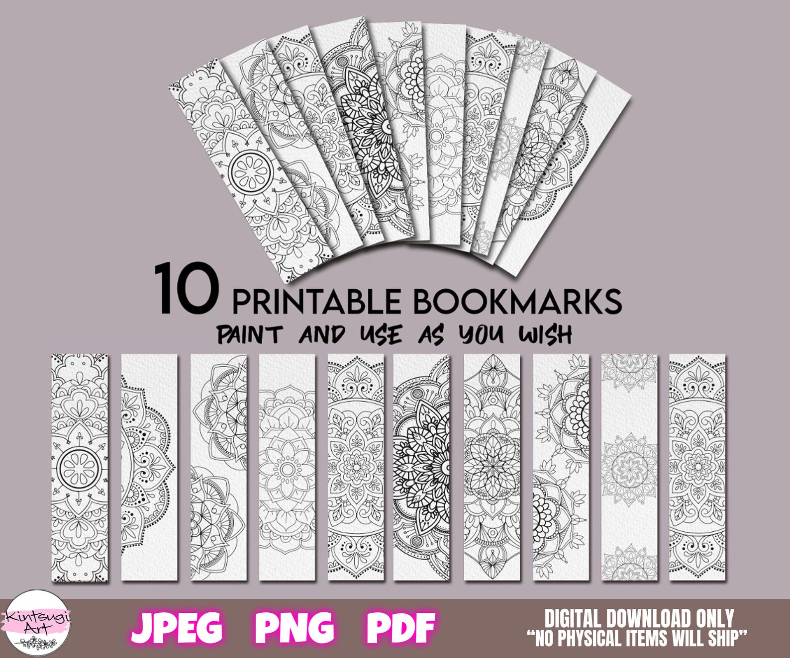 Printable Bookmarks Template Printable Bookmarks Set - Etsy