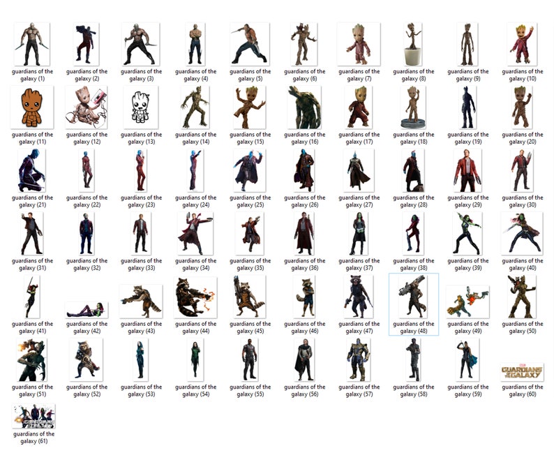 Guardian Galaxy PNG BUNDLE Printable 60 PNG Pack Guardian of the Galaxy ...