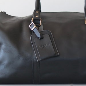 Personalized Leather Luggage Tag Handmade Leather Tag Custom Leather Travel Tag Wanderlust Gift ...