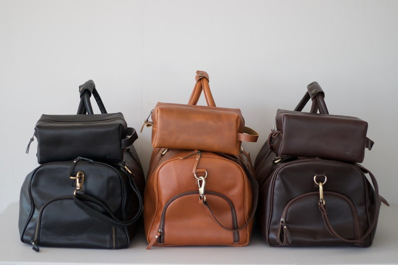 Personalized Duffle Bag Dopp Kit Bag Luggage Tag Combo Gift - Etsy