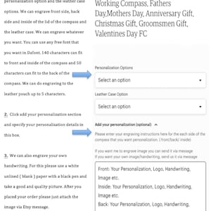 Engraved Compass Personalized Compass Custom Christmas Gift Compass ...