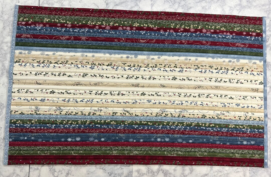 Winter Flurries - Rectangle Jelly Roll Rug - 42.5 Inches Long - House ...