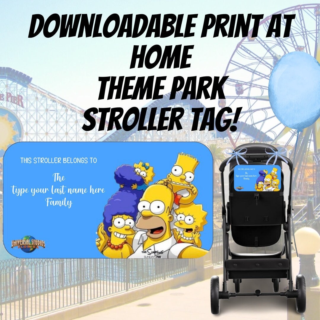 Simpsons Stroller Tag 1 Clipart Png Image Printable Downloadable Png - Etsy