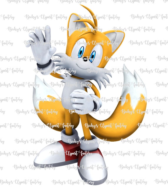 Tails Waving Hi Sonic the Hedgehog Clipart Image Png for - Etsy Finland
