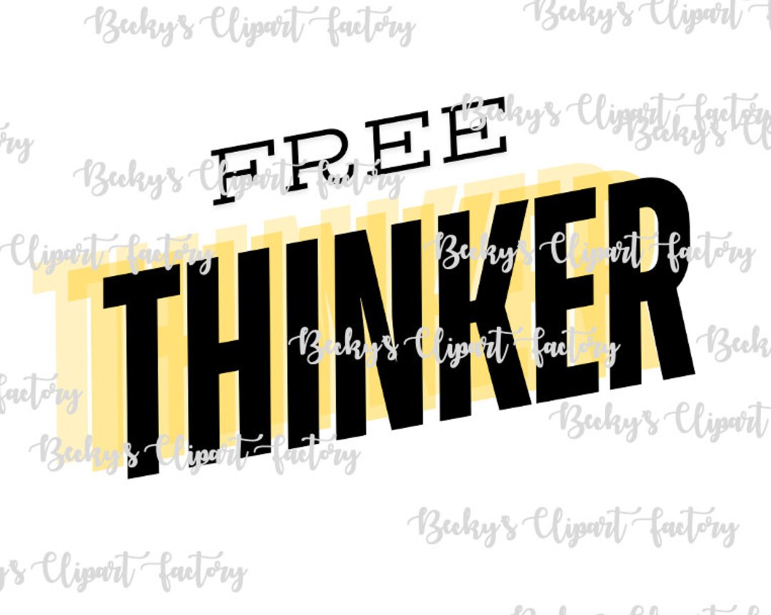 Free Thinker 3 Clipart Png Image Printable Downloadable Png File - Etsy