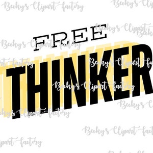 Free Thinker 3 Clipart Png Image Printable Downloadable Png File - Etsy