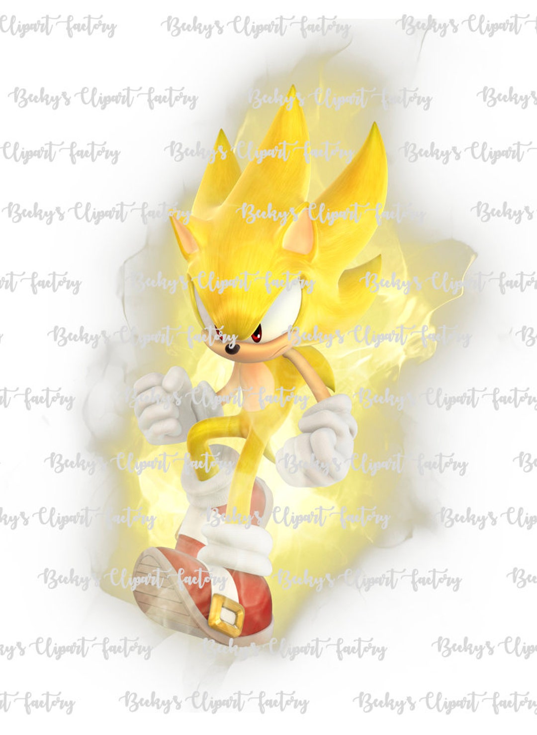 Super Sonic 5 Sonic the Hedgehog Clipart Image Png for - Etsy Canada