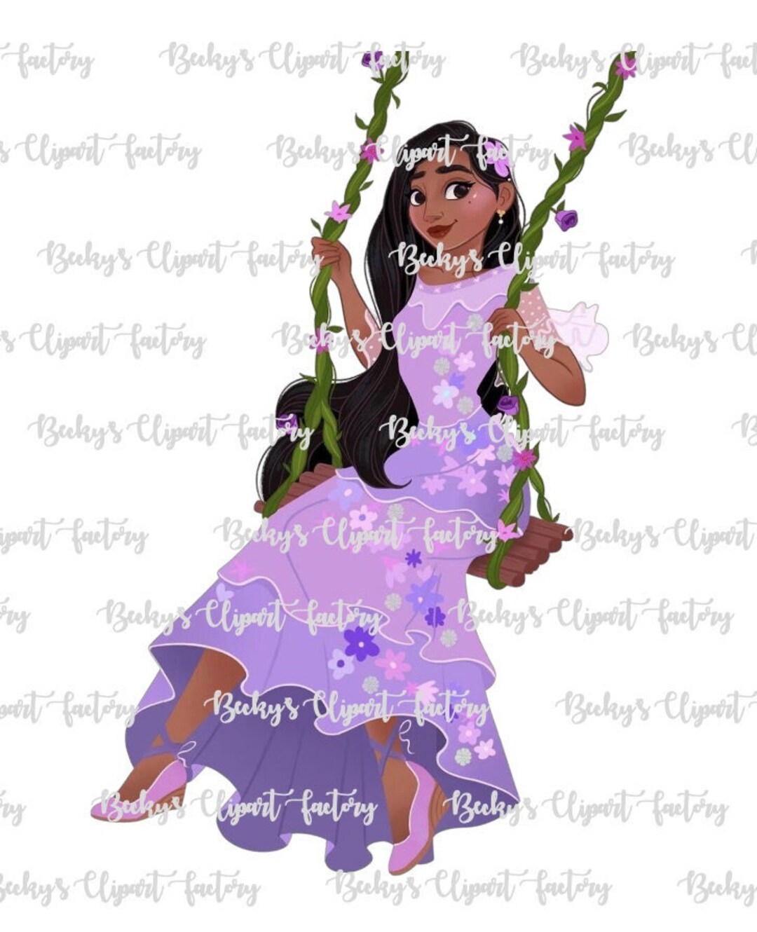 Isabella on A Swing Encanto Clipart Png Image - Etsy