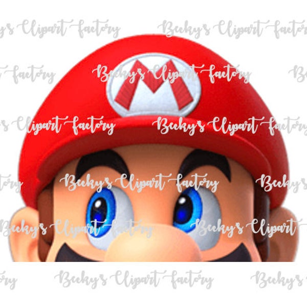 Super mario face png - Etsy Nederland