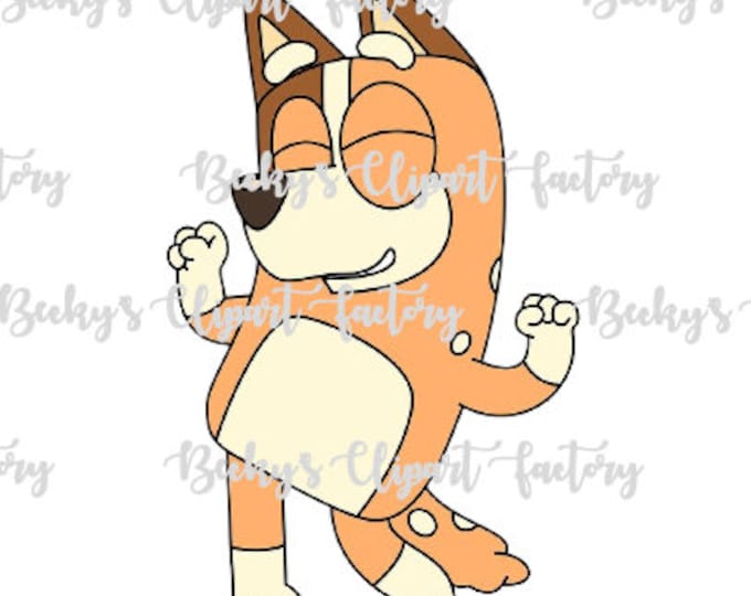 Bluey Mum Dancing Png, Bluey Mum Png, Chilli Heeler Png, Bluey Mum and ...