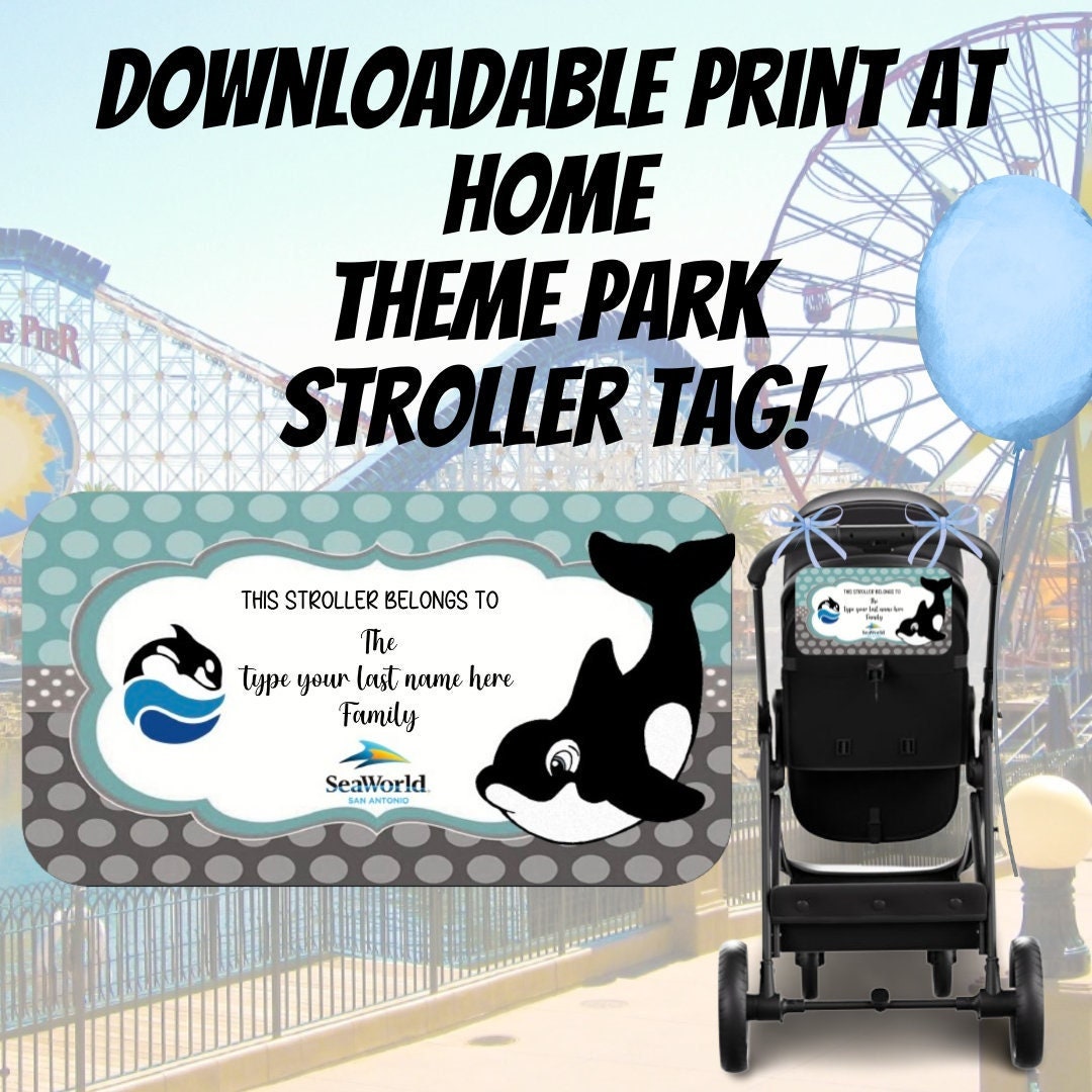 Shamu Stroller Tag 1 Clipart Png Image Printable Downloadable Png - Etsy