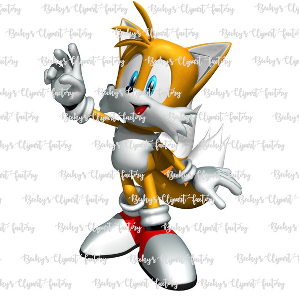 Tails Sonic Clipart - Etsy