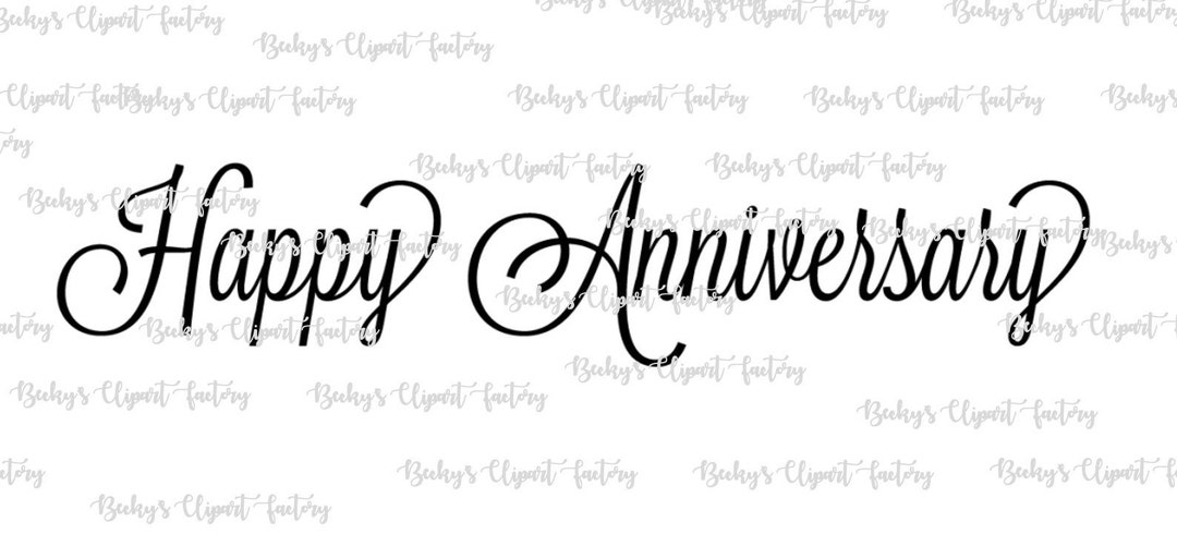 Happy Anniversary Cursive 1 Clipart Png Image Printable Downloadable ...