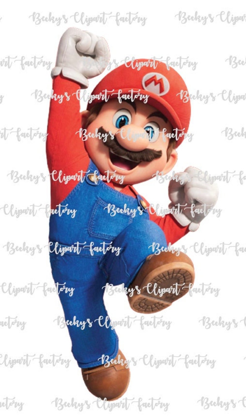 Mario Jumping Png Image Clipart Printable Downloadable - Etsy