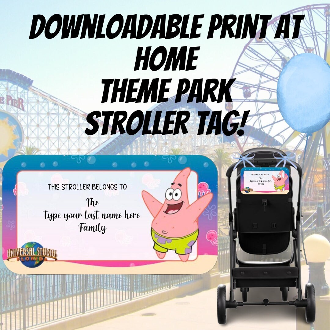 Patrick Spongebob Squarepants Stroller Tag 1 Clipart Png Image ...