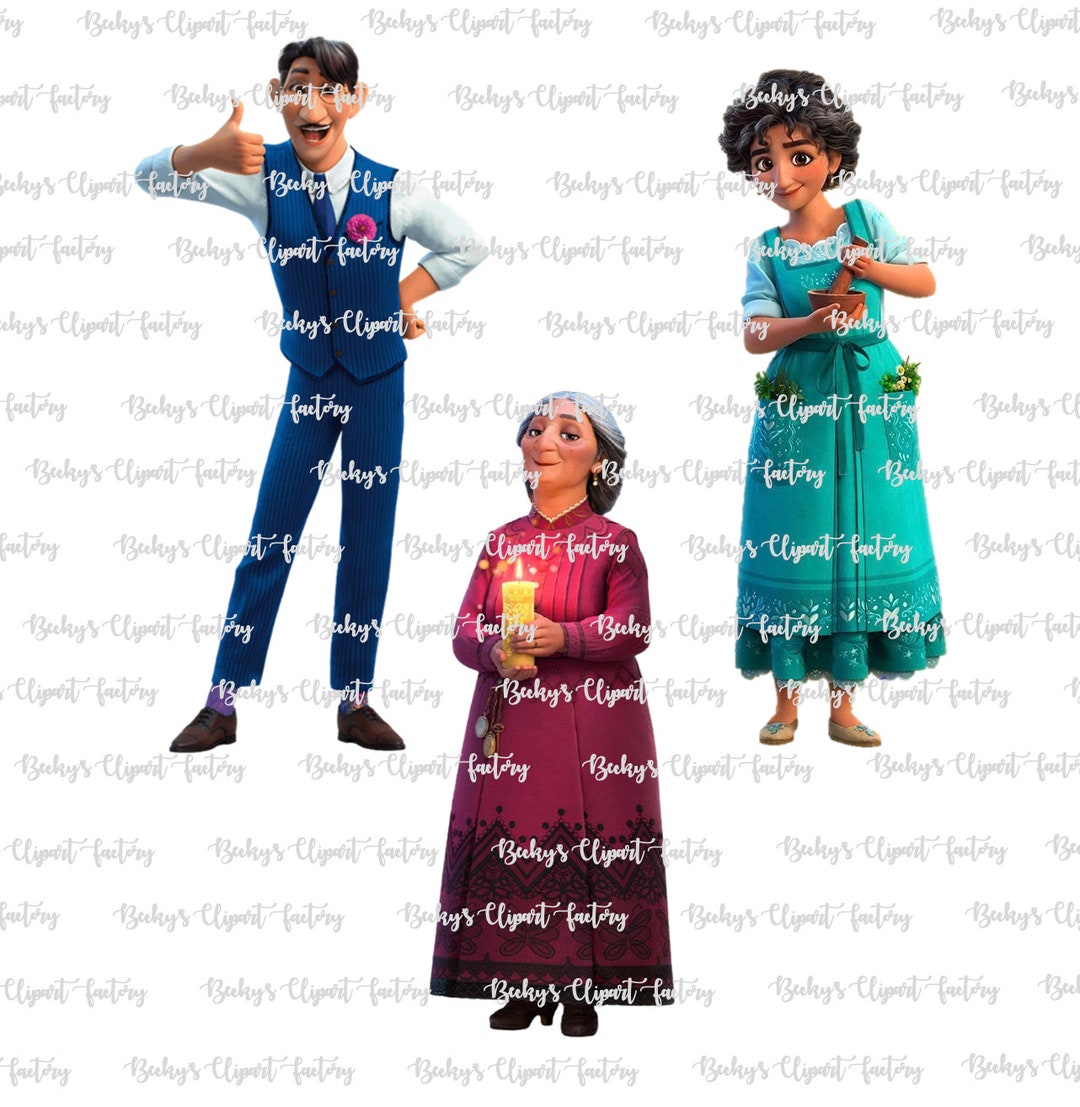 Encanto Individual Family Members Augustin, Alma and Julietta Full ...