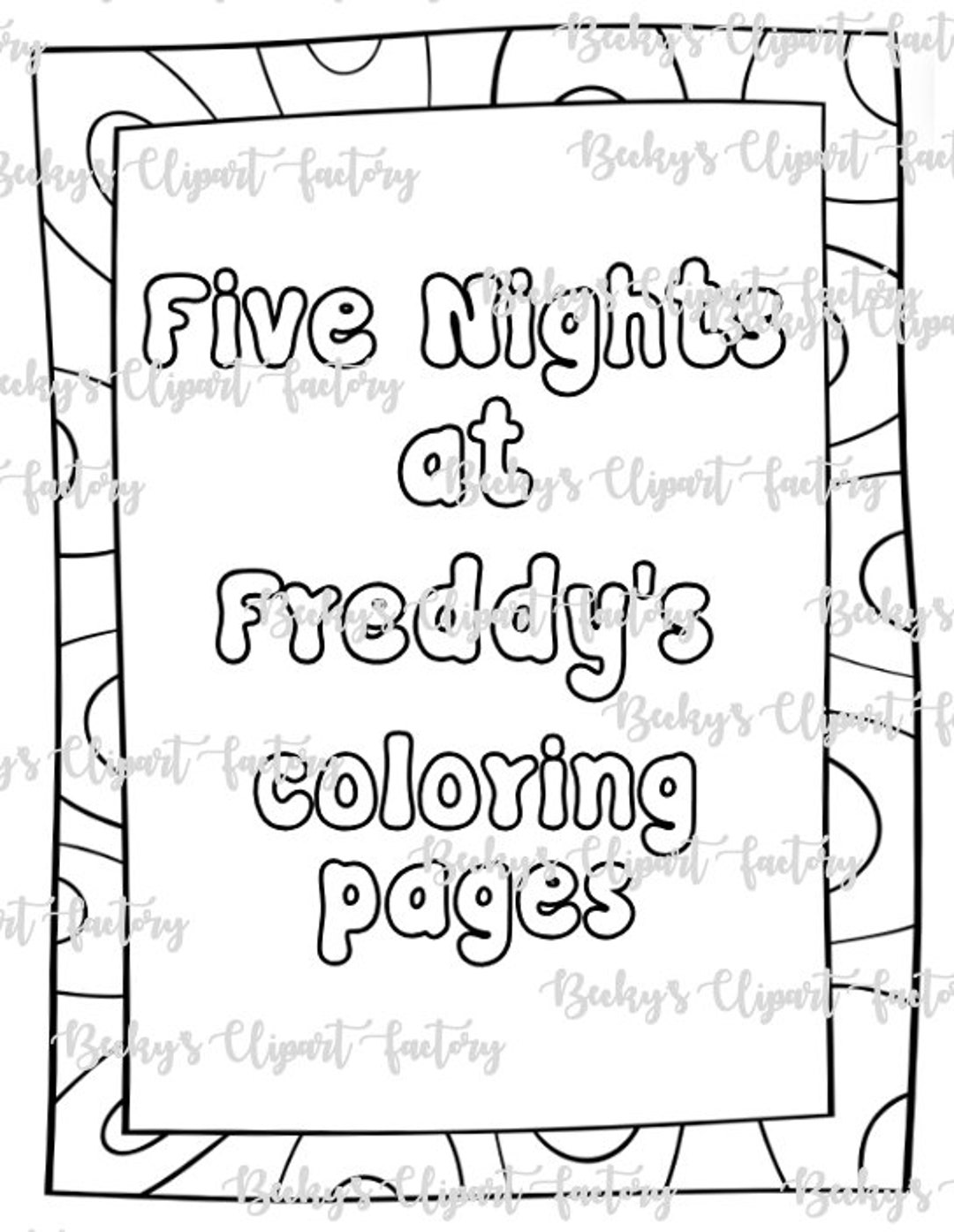 FNAF Coloring Pages Pdf 20 Printable Downloadable Pages in Pdf - Etsy