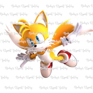 Tails Flying, Sonic the Hedgehog, Clipart Image, Png for Printer - Etsy