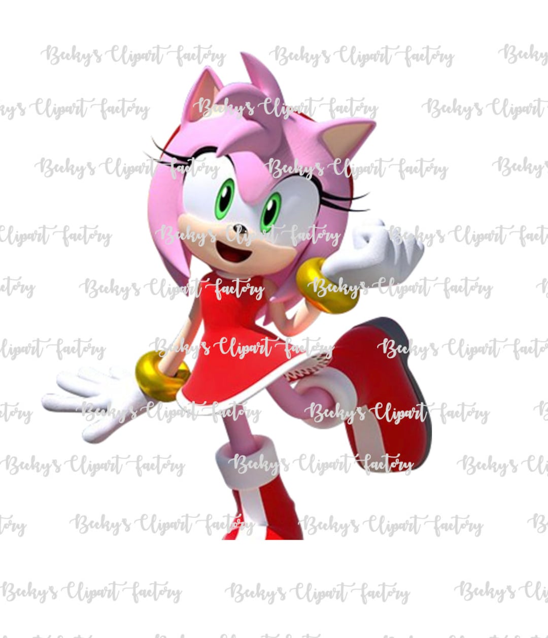 Amy Rose Jumping, Sonic the Hedgehog, Clipart Image, Png for Printer - Etsy