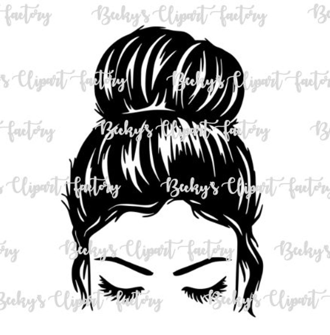 Mom Messy Bun Png Image Downloadable Printable Image - Etsy