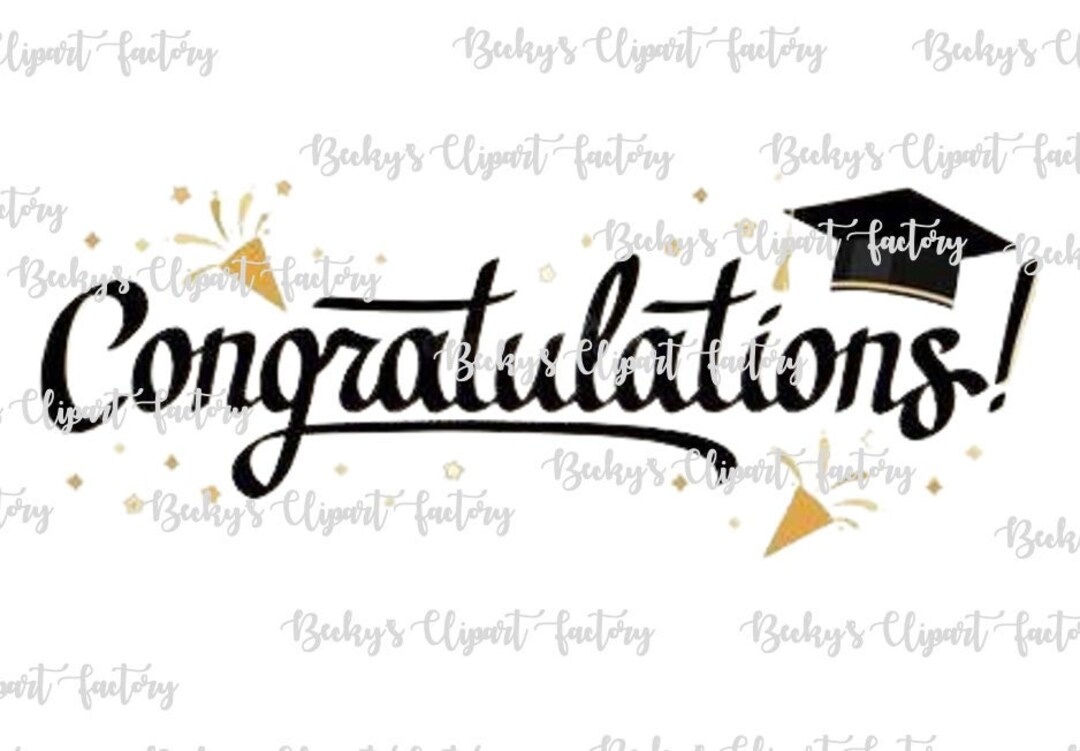 Congratulations 1 Clipart Png Image Printable Downloadable Png File - Etsy