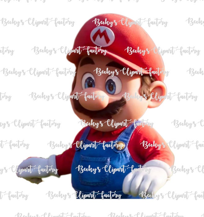 Mario up Close Png Image Clipart Printable Downloadable - Etsy