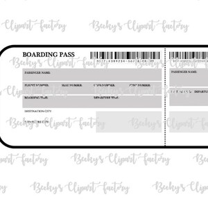 Pretend Play Boarding Airplane Pass Png Image Downloadable Printable ...