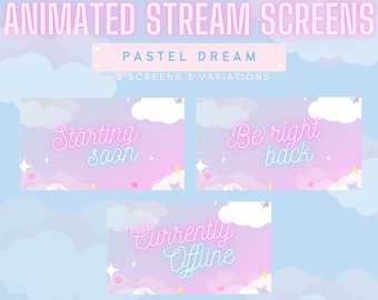 Animated Stream Screens Starting BRB Ending Offline - Etsy