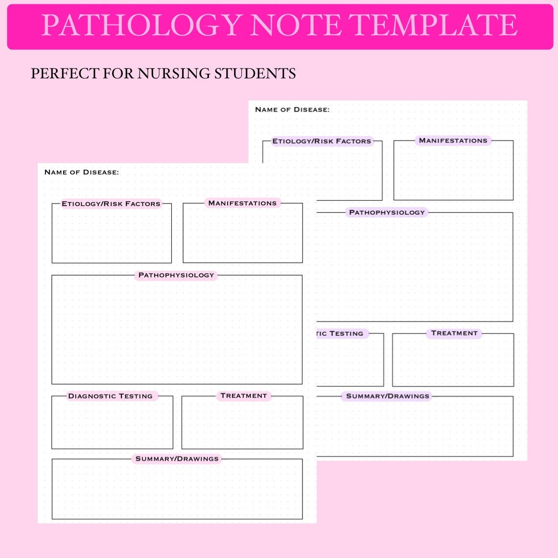 Nursing Notes Template for Pathology - Etsy
