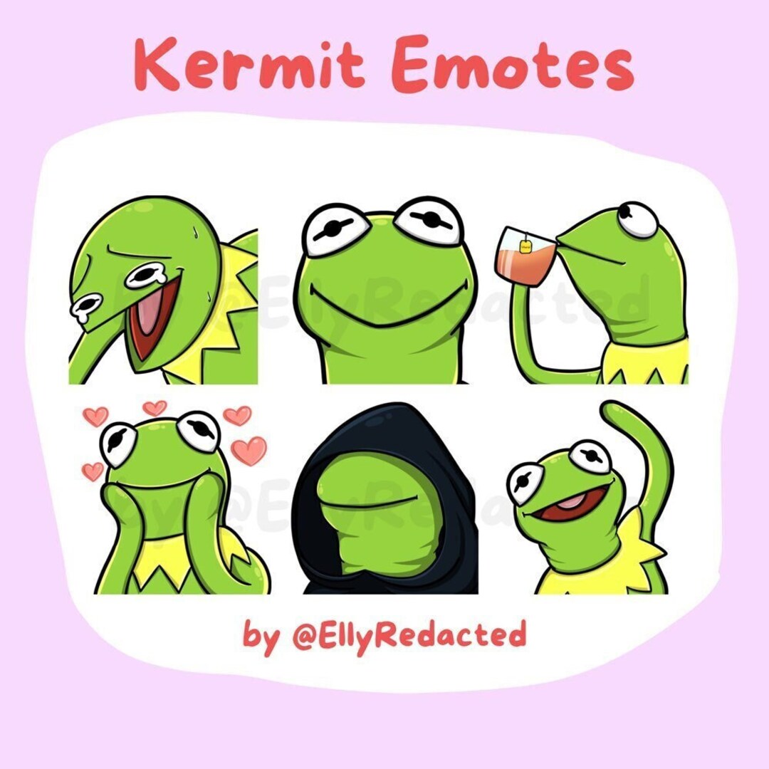 6 Kermit Emotes - Pack 1 - Etsy