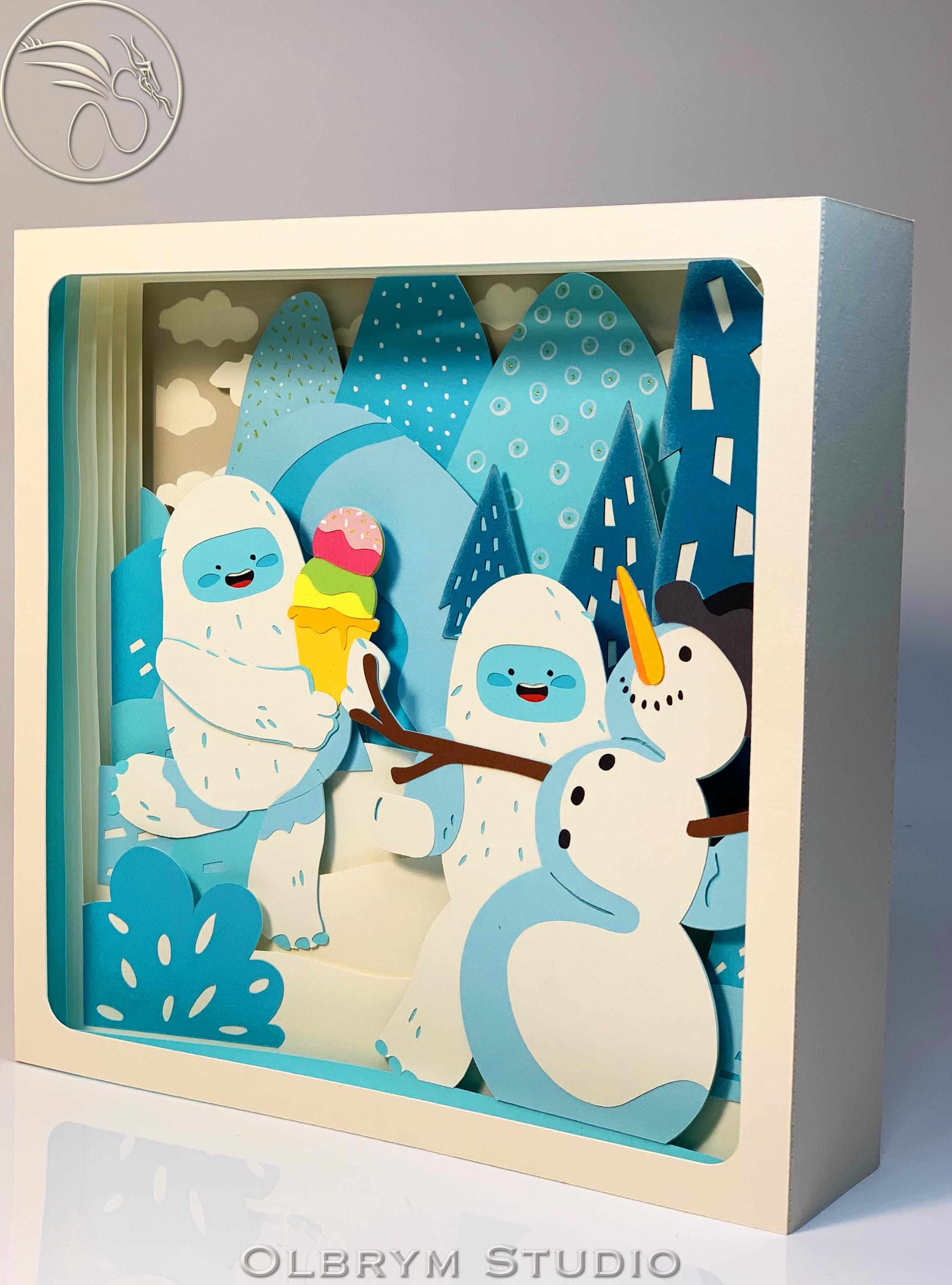 Yeti Village Episode 2, Snowman Winter Tunnel Card, 3D Decoration Card ...