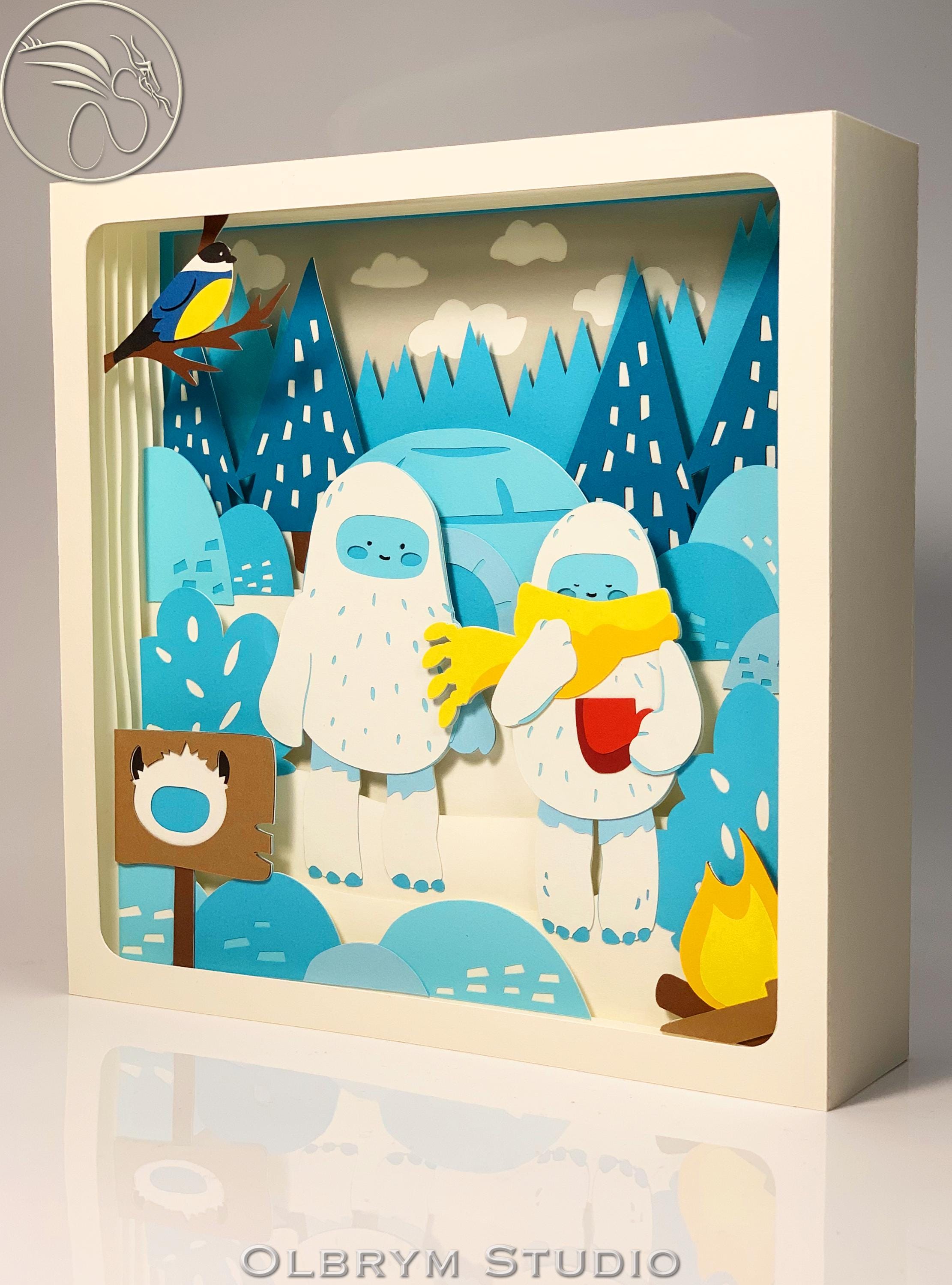 Yeti Village Bundle, Christmas Magic Tunnel Card Countdown Calendar 3D ...