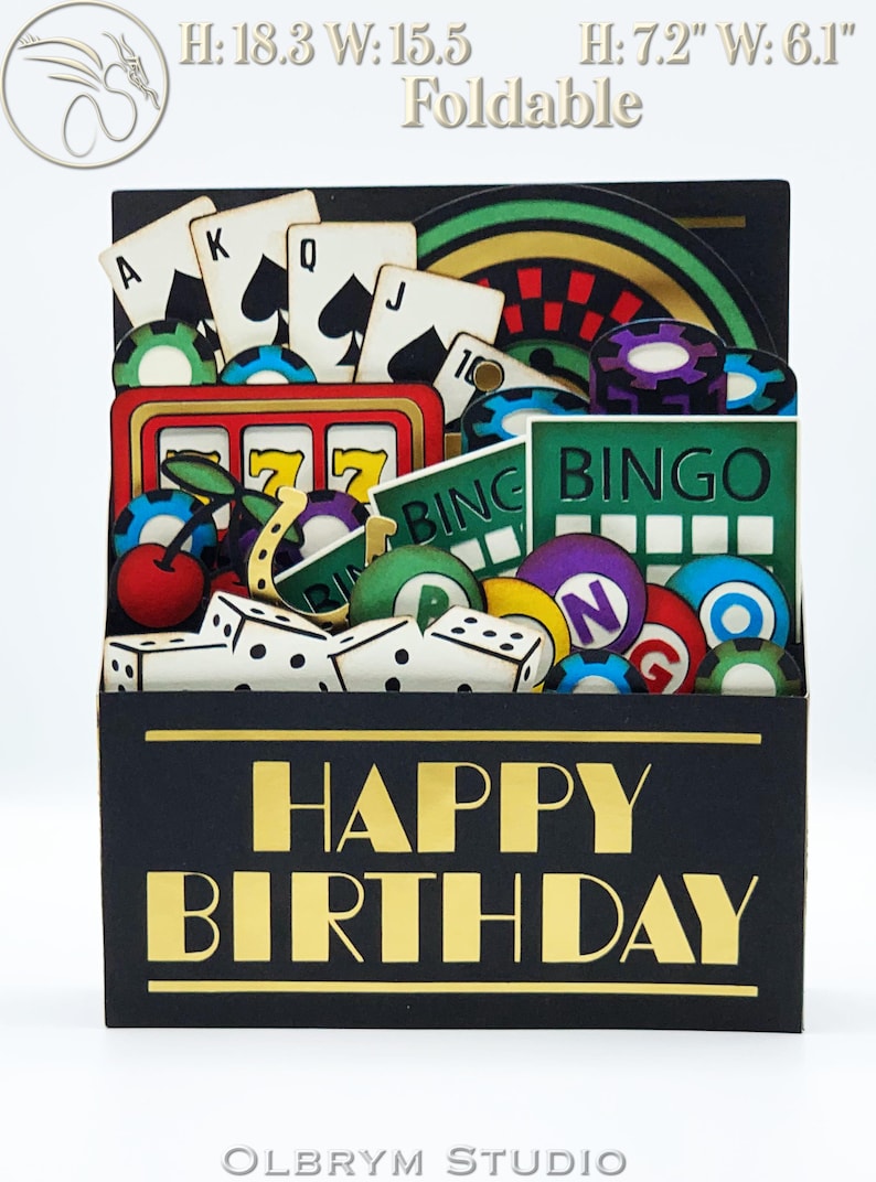 Jackpot Treasure Pop up Gift Card, Casino Happy Birthday, Winning ...