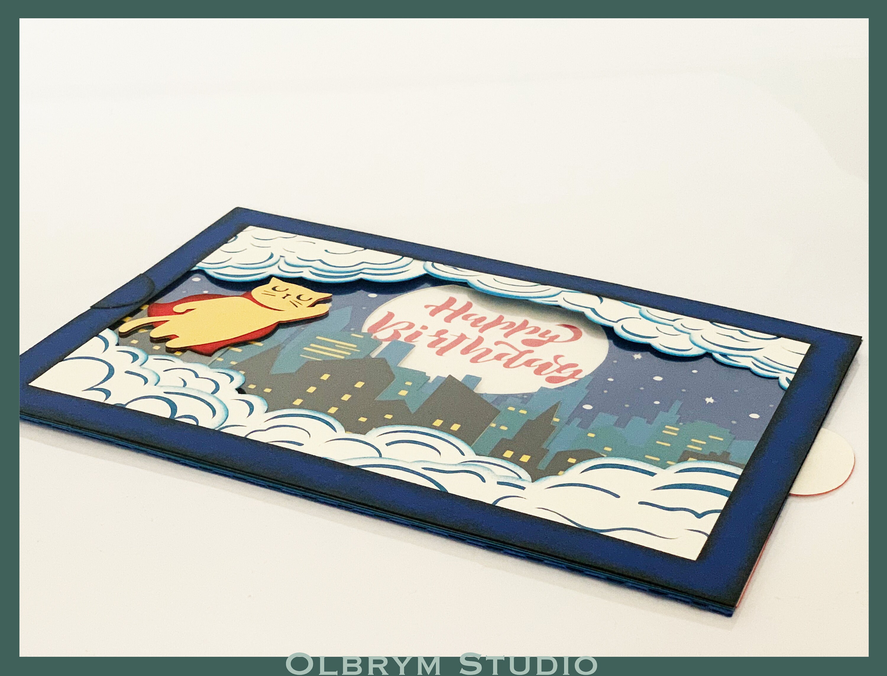 Superhero Sliding Card, Happy Birthday, Fathers Day, Mothers Day, Super ...