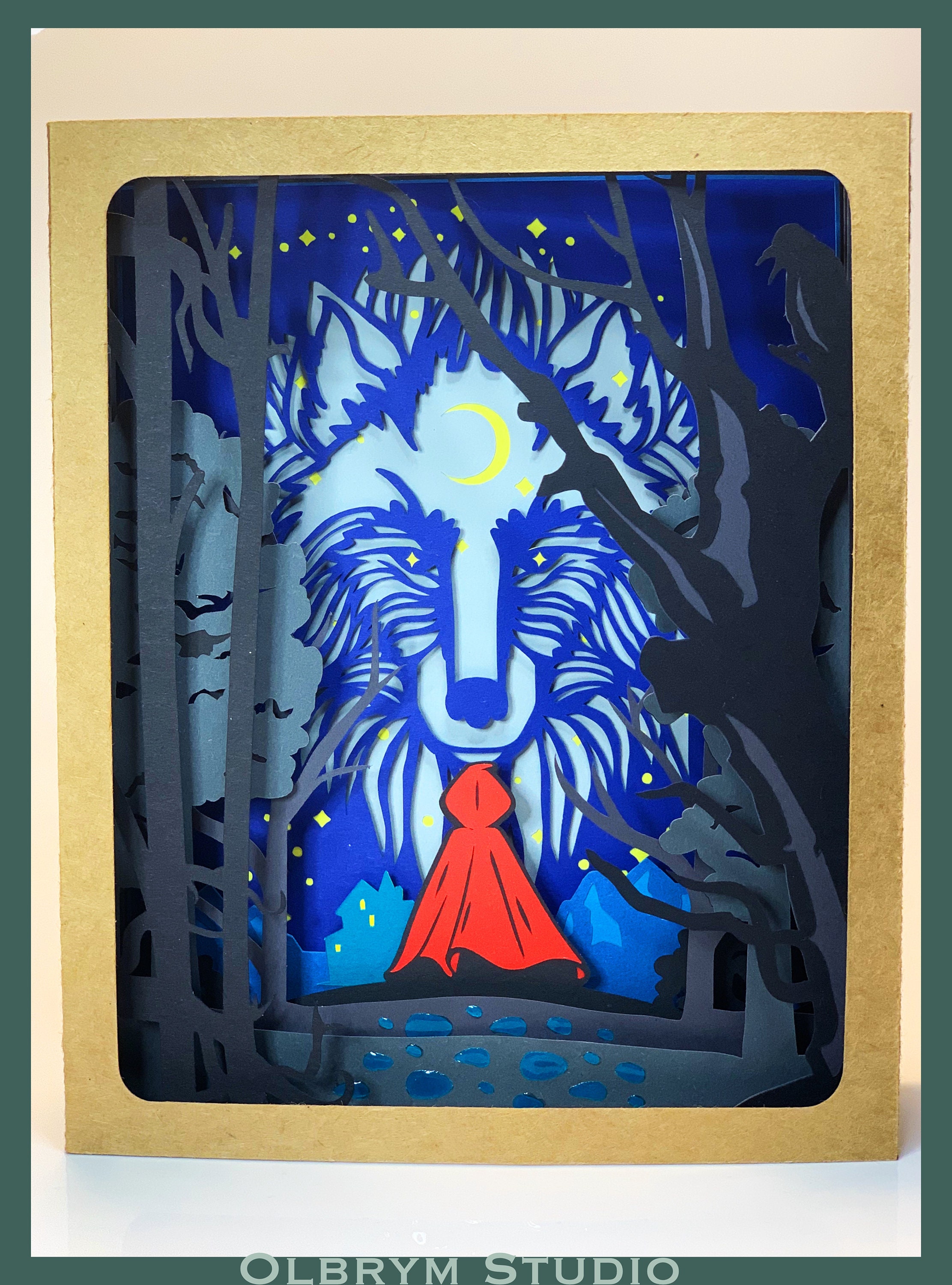 Red Riding Hood 3D Tunnel Card Digital Template, SVG and PDF for ...