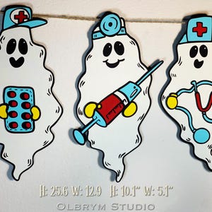 Hospital Ghosts Halloween Banner Digital Template, Printable, SVG and ...