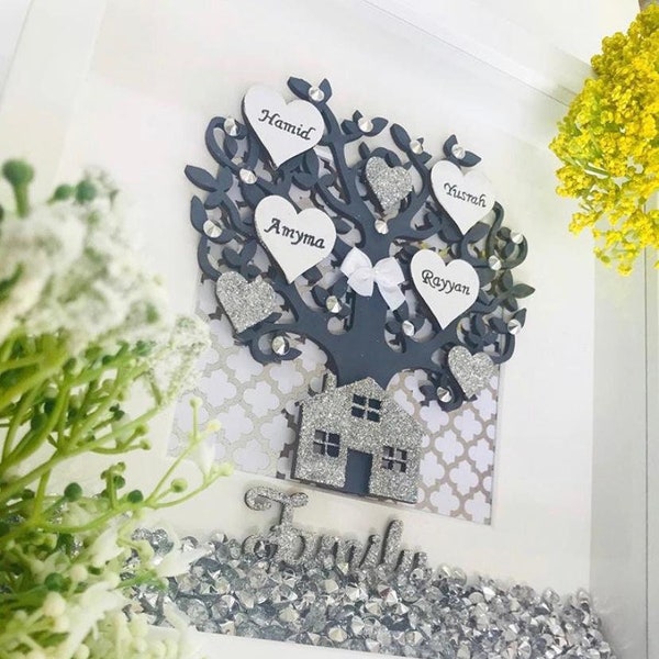 Silver Family Tree - Etsy