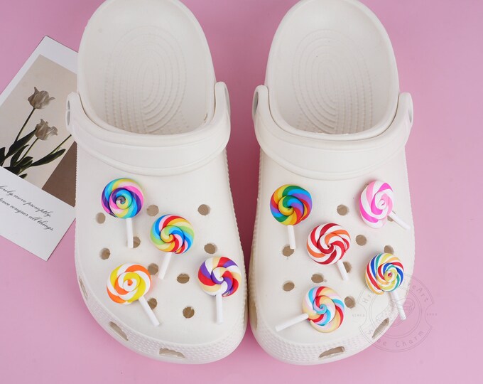 Novelty Realistic Lollipop Shoe Charm, Colorful Sweetie Shoe Buckles ...
