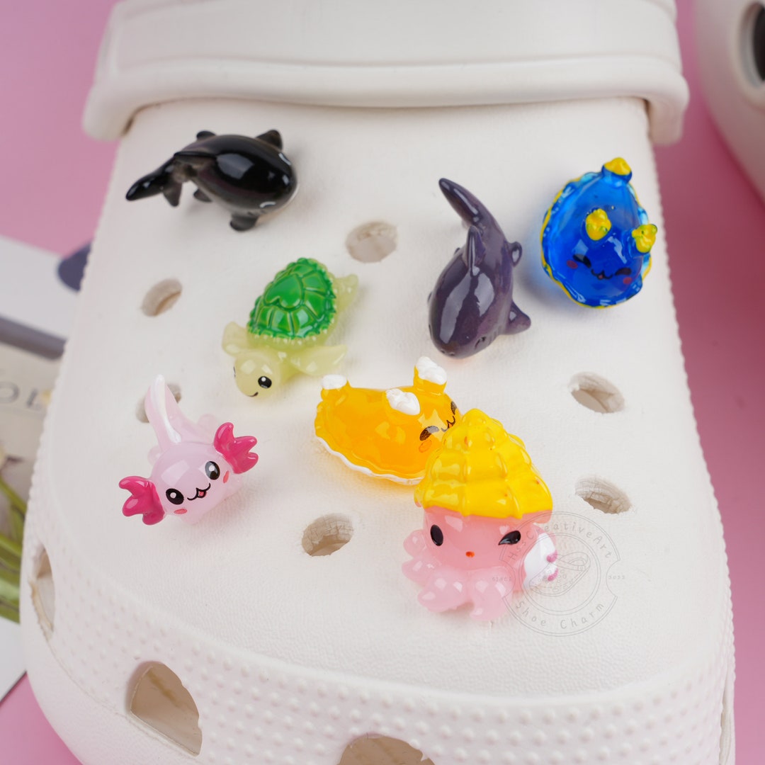 Novelty Sea Creatures Shoe Charm, Creative Realistic Fish Shoe Buckles ...