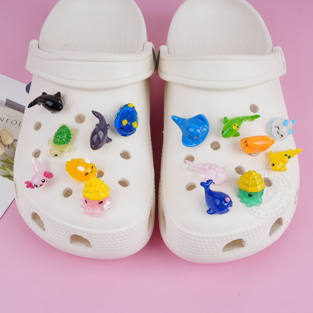 Novelty Sea Creatures Shoe Charm, Creative Realistic Fish Shoe Buckles ...