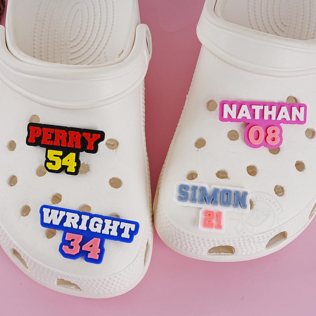 Custom 3D Printed Name Shoe Charm, Personalized Player Name and Number ...