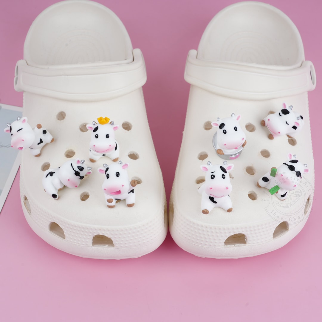 Cute Cow Shoe Charm, Funny 3D Cow Shoe Buckles, Resin Shoe Charm ...