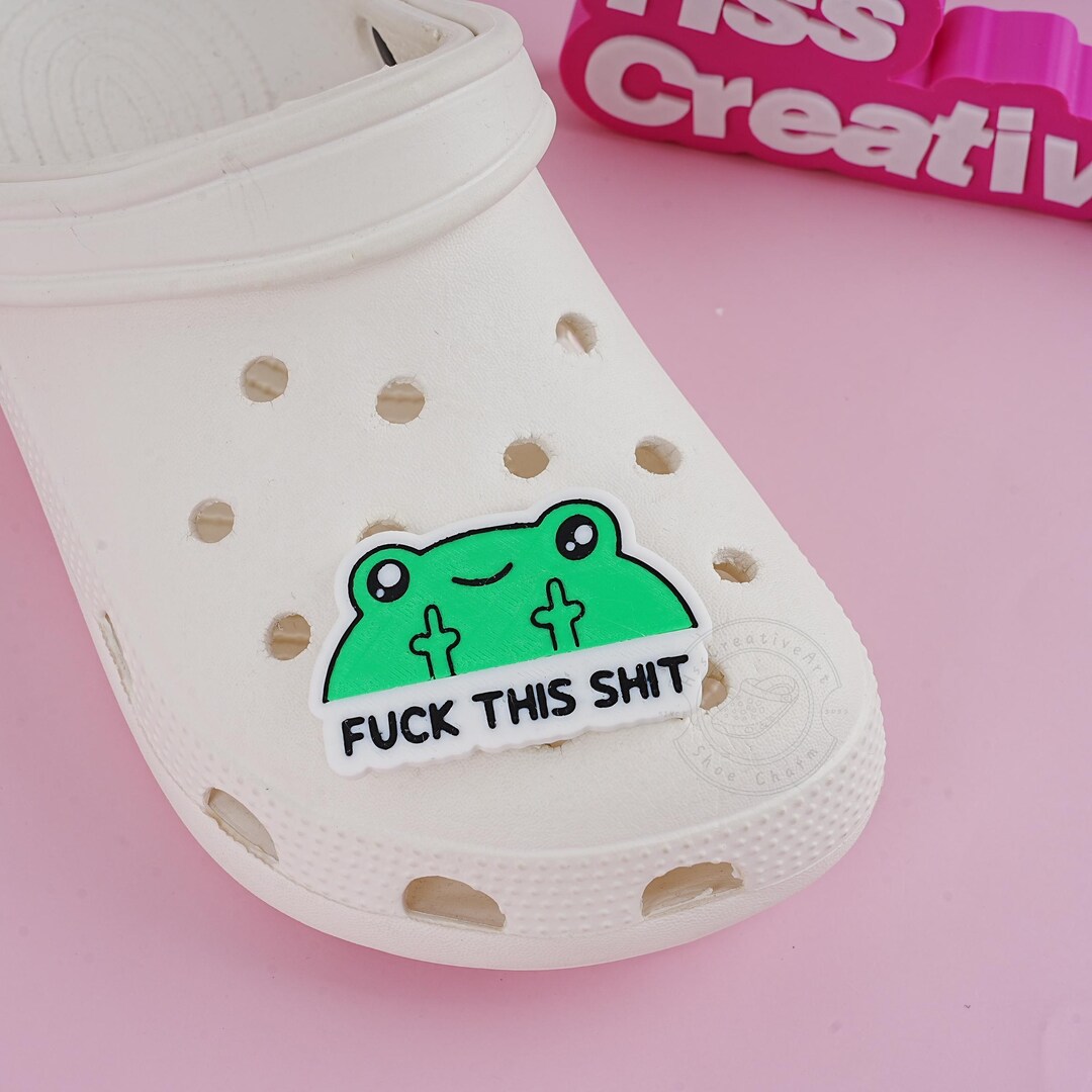 Creative Frog Shoe Charm, 3D Printed Frog Shoe Charm, Funny Frog Shoe ...