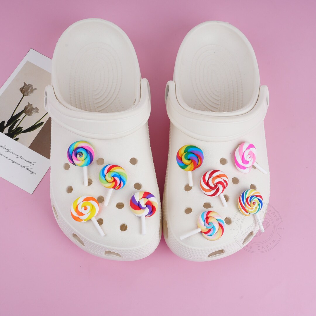 Novelty Realistic Lollipop Shoe Charm, Colorful Sweetie Shoe Buckles ...