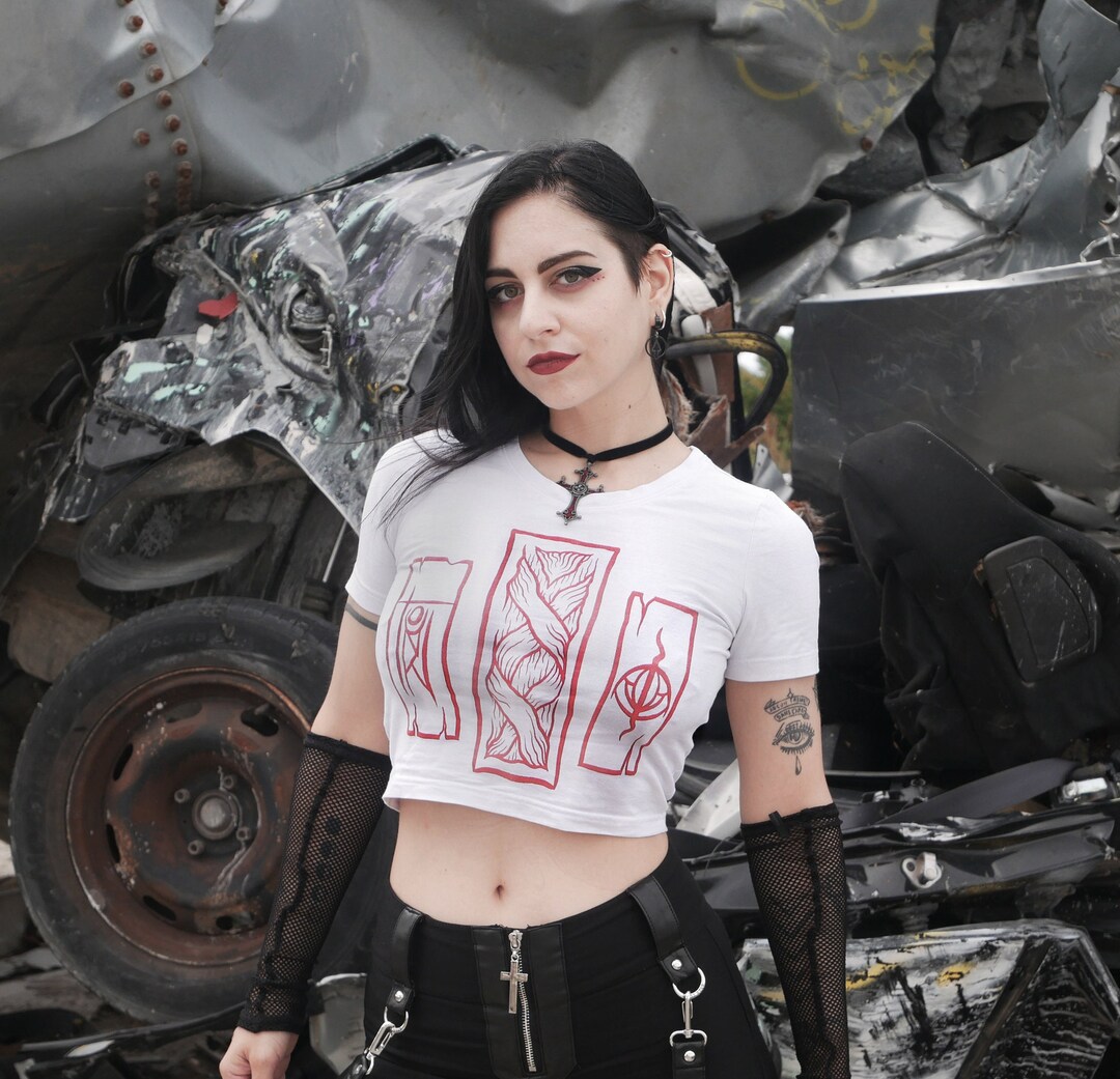 Crop Top Albinos, White Punky Goth - Etsy