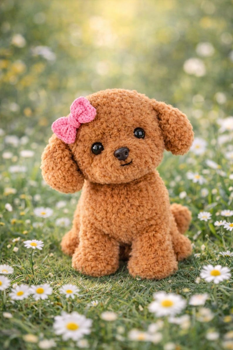 Poodle Crochet Pattern - Amigurumi Red Dog PDF | Cute Poodle Dog Plush ...